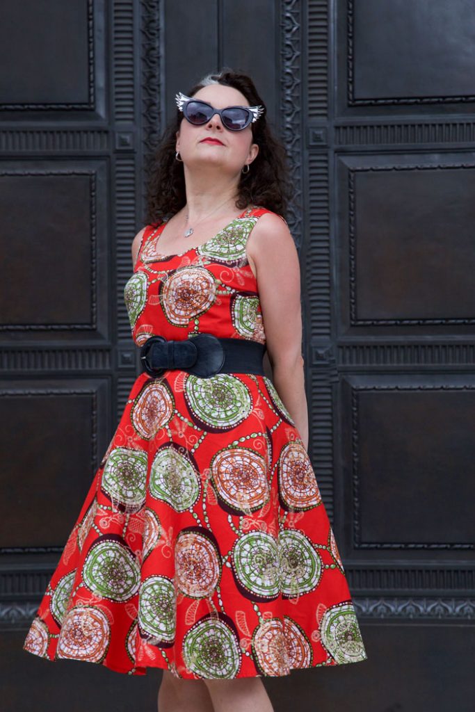 Self-drafted wax print dress – ooobop